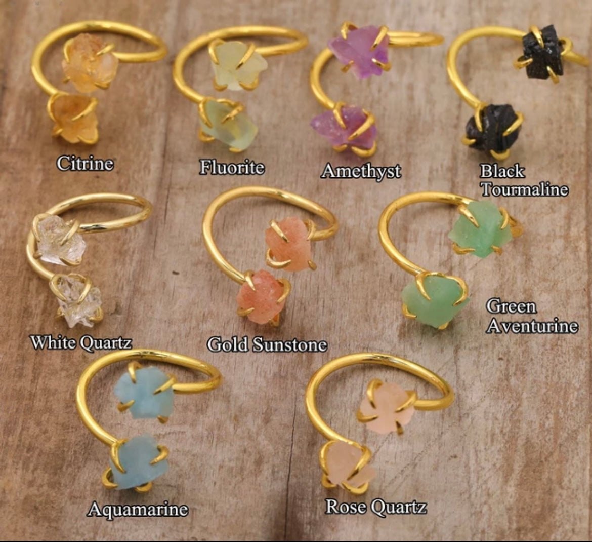 High End Women Adjustable Crystal Rings – CyraCrystals